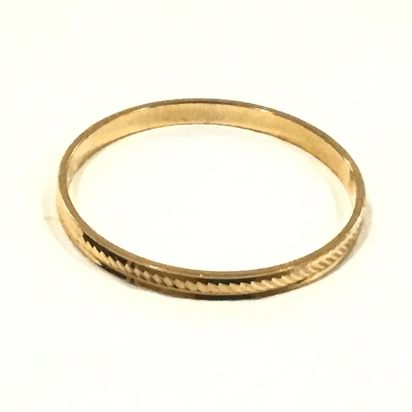 Trifari | Jewelry | Vintage Crown Trifari Etched Gold Tone Bangle ...